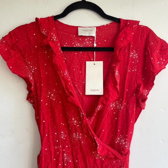 Auguste The Label | Dresses | Auguste Celestial Wrap Midi Dress Red ...